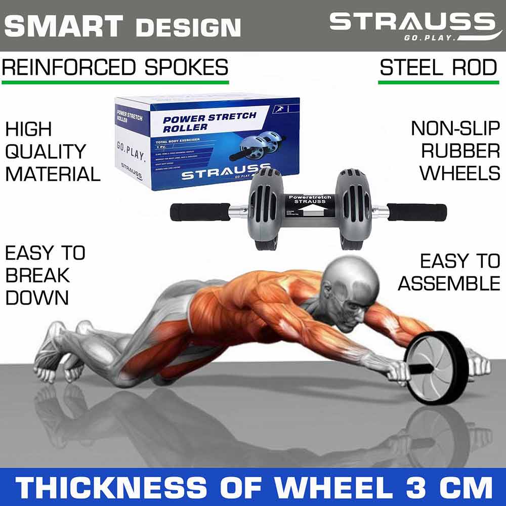 Strauss Power Stretch Roller, Grey Free Size at Best Price in India ...
