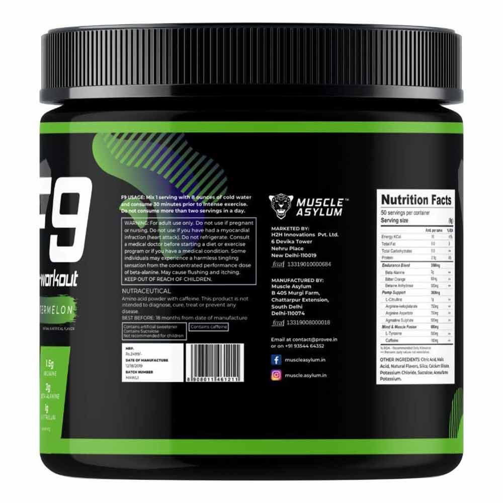 F9 Pre-Workout at Best Price in India | Healthkart.com