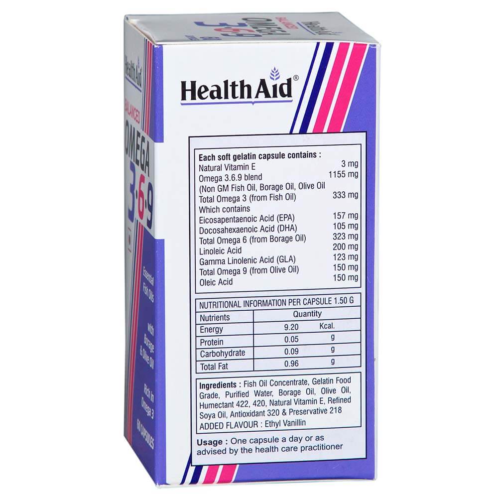 Health Aid Omega 3-6-9 60 capsules online in India | HealthKart.com