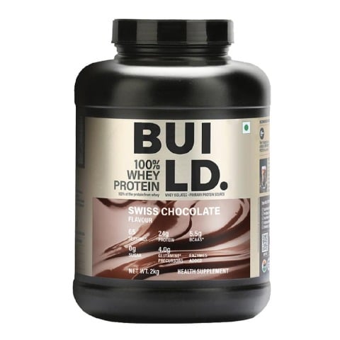 Build 100% Whey Protein, 4.4 lb Swiss Chocolate at Best Price in India ...