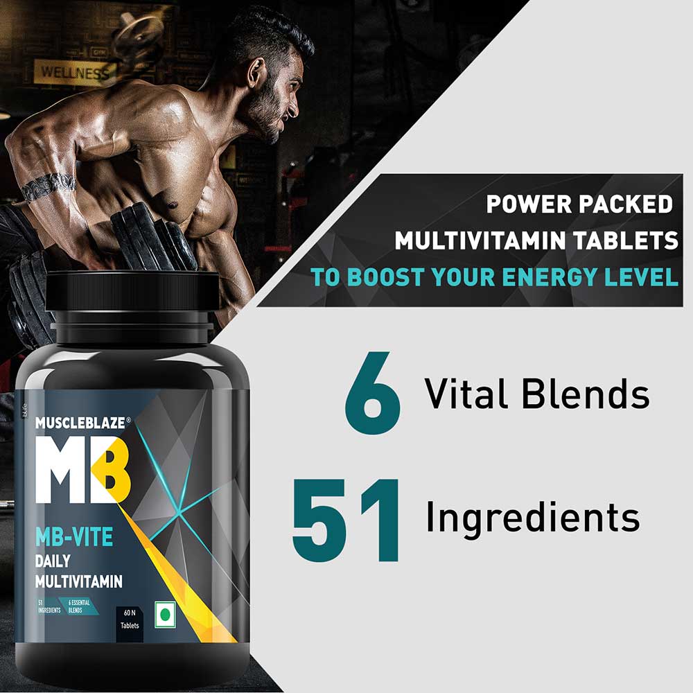 MuscleBlaze MB-VITE Multivitamin Immunity Booster - 120 Tablets