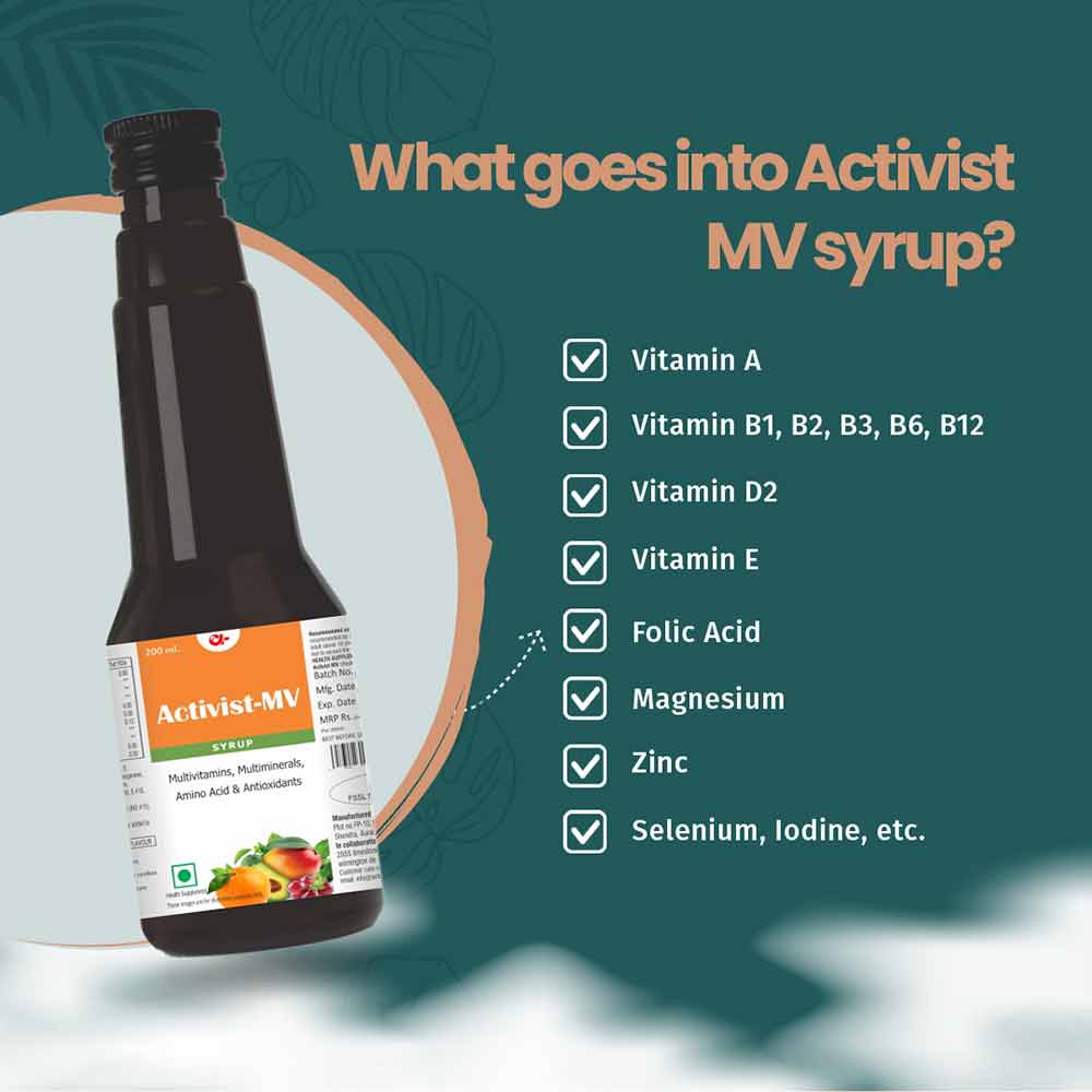 Activist MV Syrup, 200 ml at Best Price in India | Healthkart.com