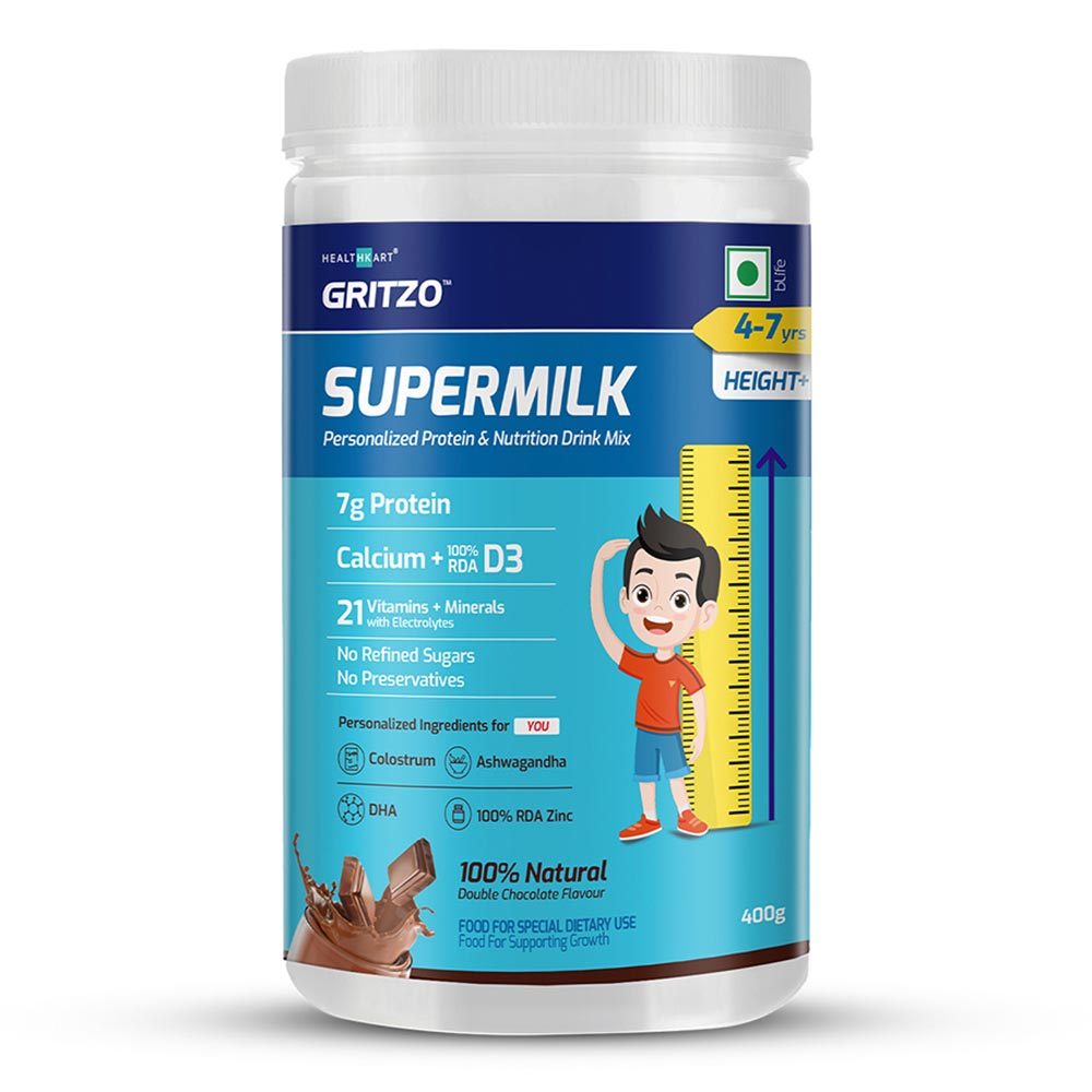 SuperMilk Height+ for 4-7 Yrs Personalized Protein & Nutrition Drink ...