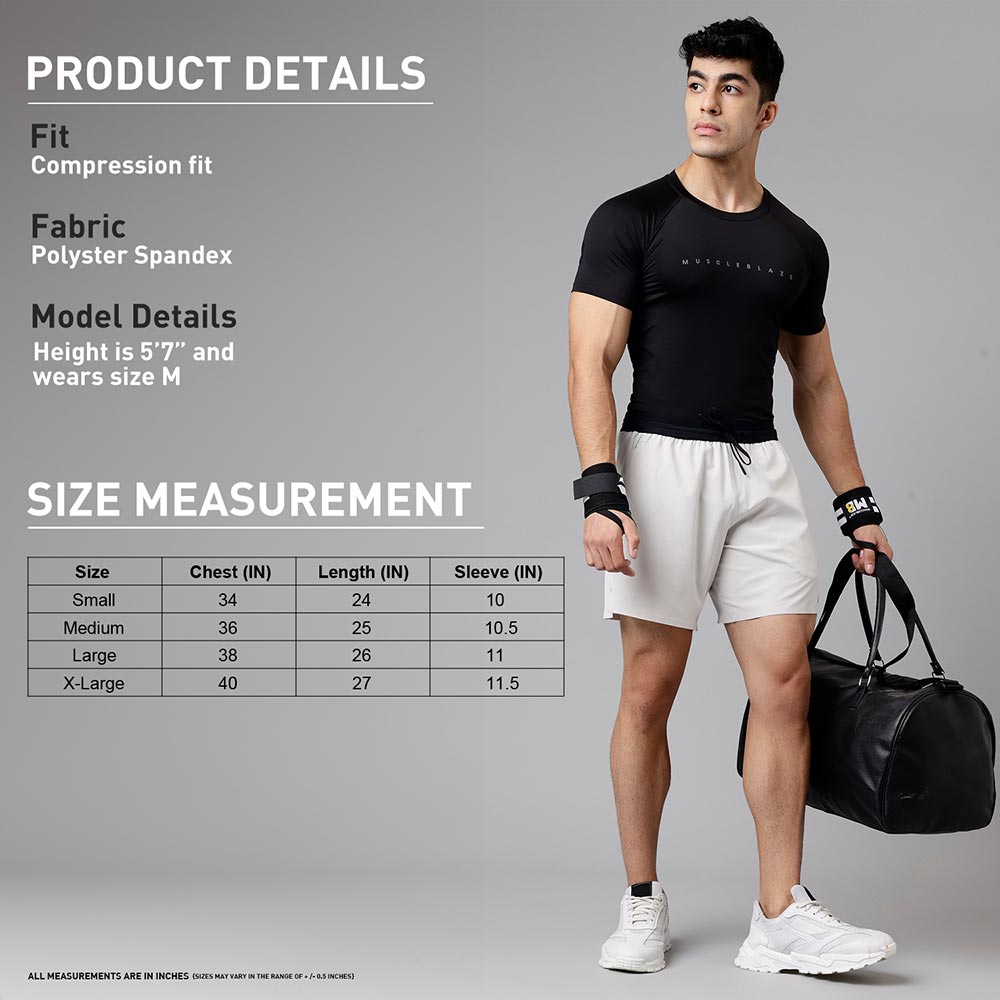 Compression Muscle Tee Half Sleeve at Best Price in India | Muscleblaze.com