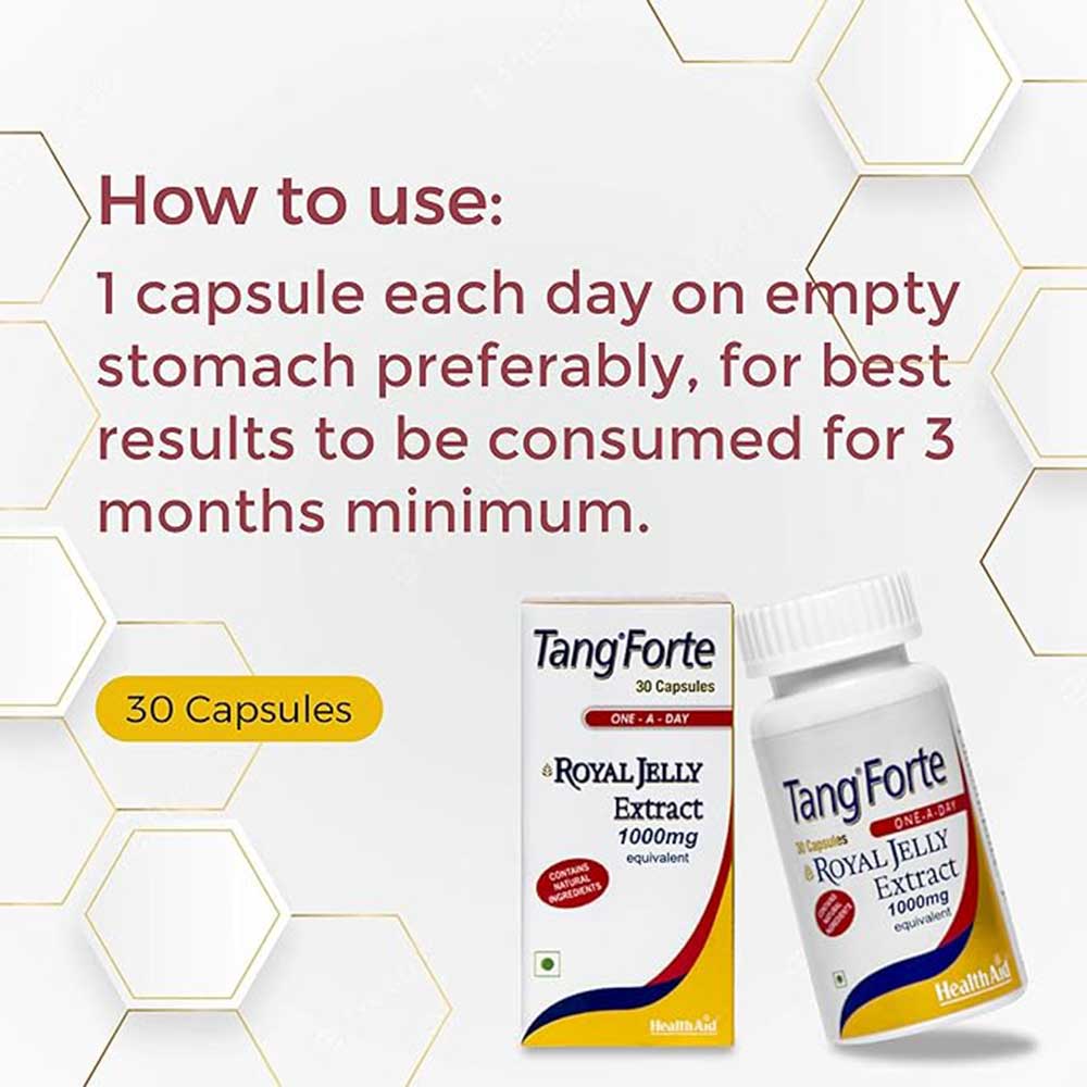 Health Aid Tang Forte (Royal Jelly 1000mg) 30 capsules online in India ...