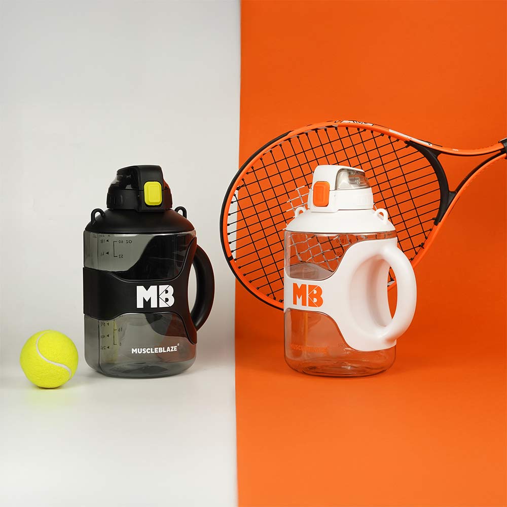 Gym Gallon Water Bottle Black • 2.2 L