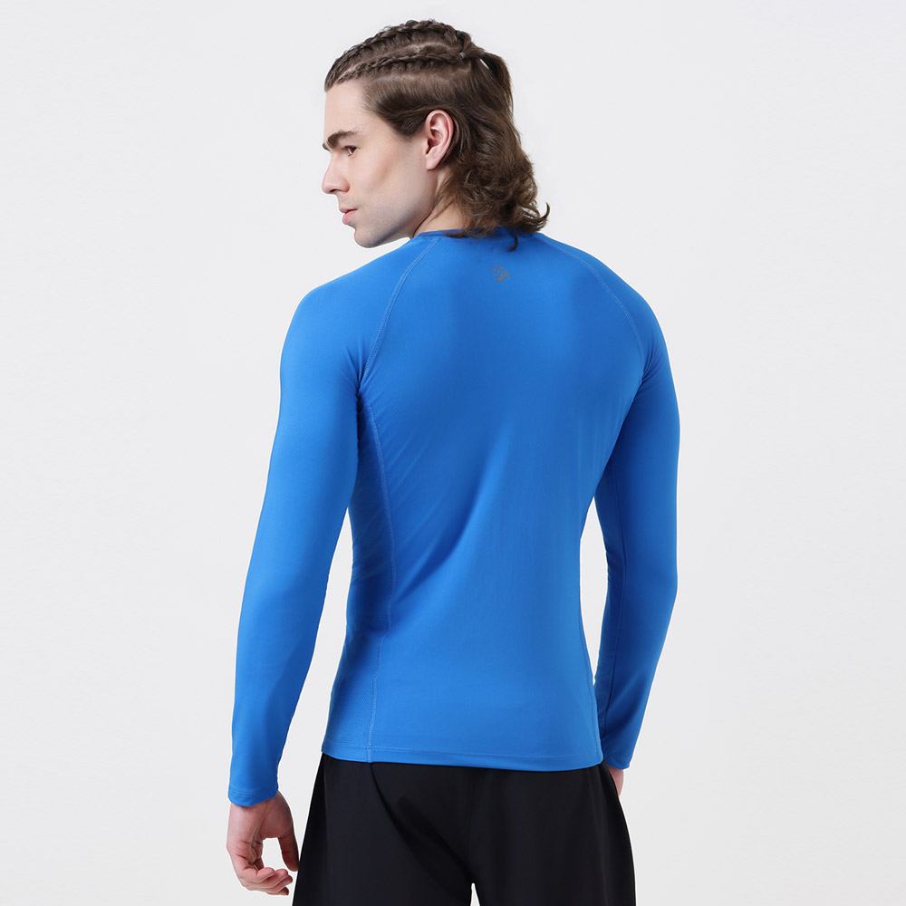 Compression Muscle Tee Full Sleeve Superman Blue • Medium