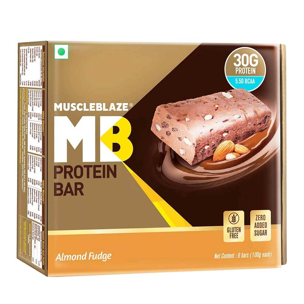 MuscleBlaze Hi-Protein Bar (30g Protein) OP, 6 bar(s) Almond Fudge at ...